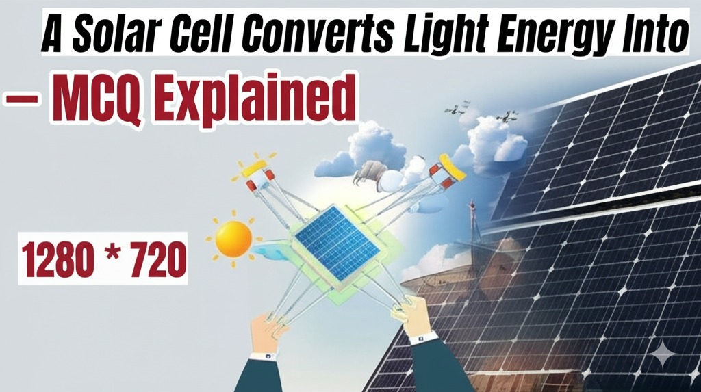 A Solar Cell Converts Light Energy Into – MCQ Explained - Yuancheng Lights